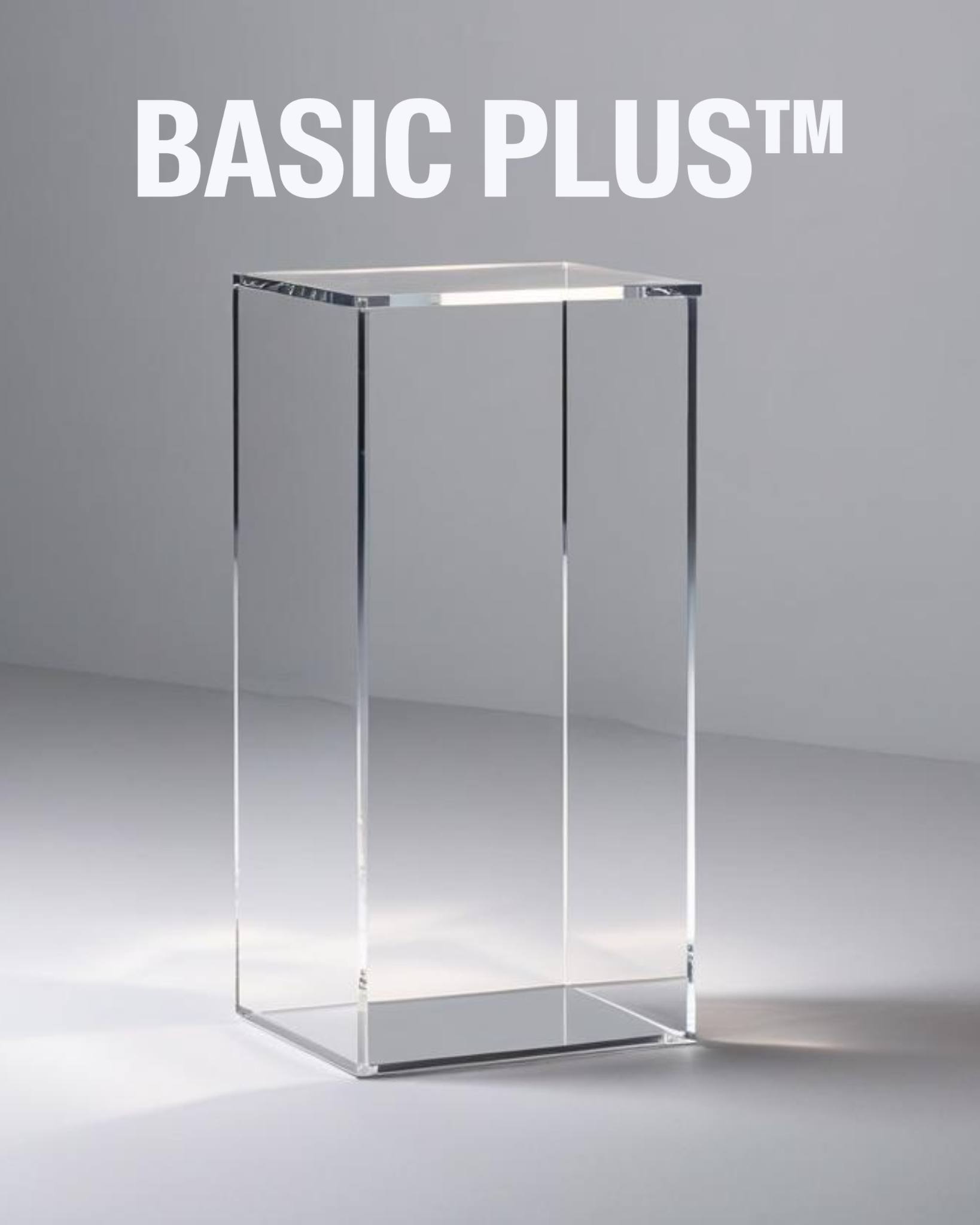 Clear Acrylic Display Plinth – Basic Plus