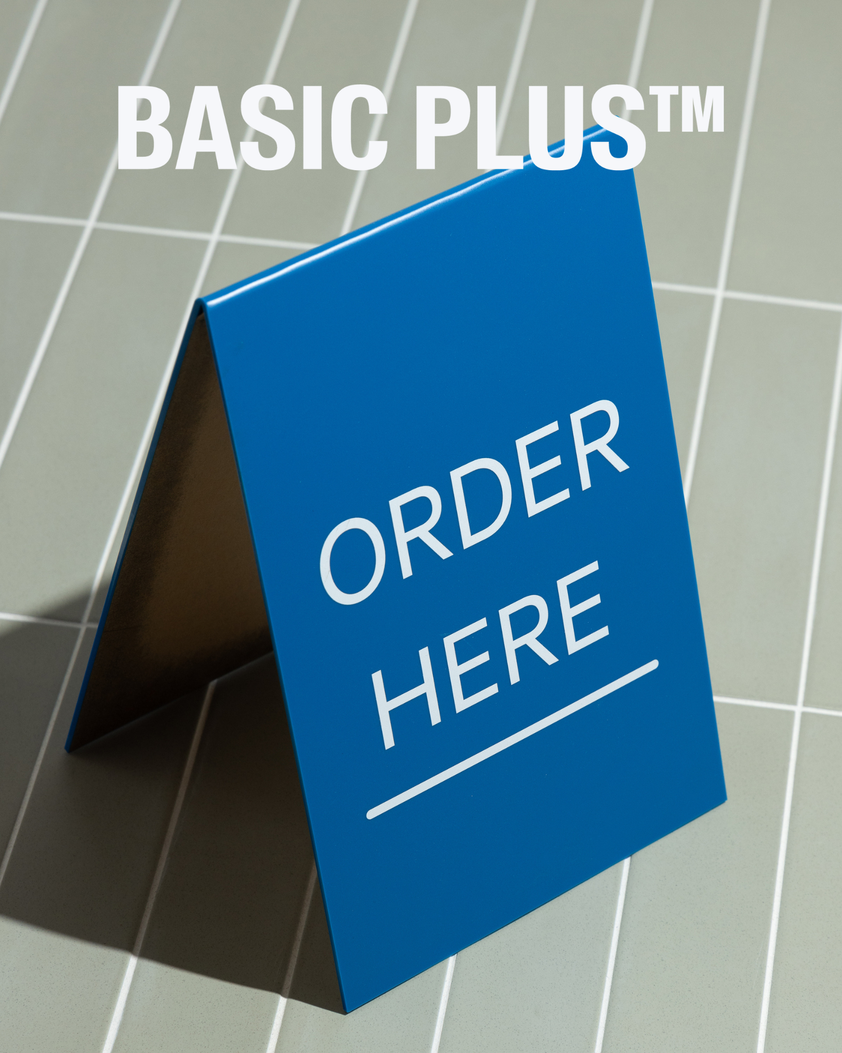 Countertop Acrylic Sign – Basic Plus
