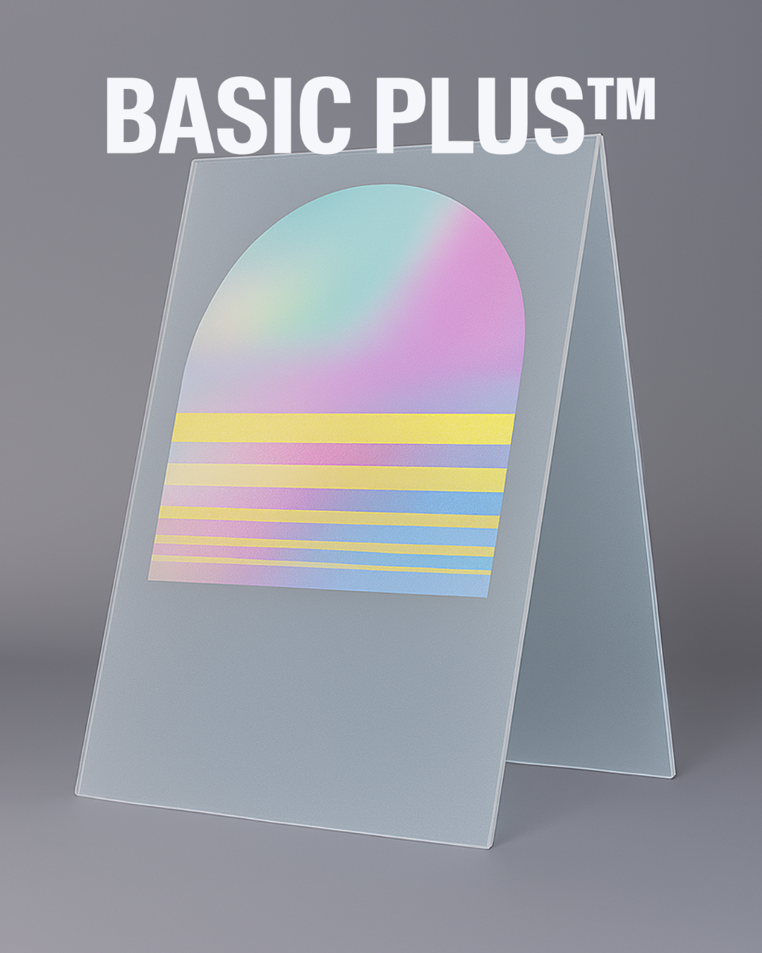 Frosted Ice Acrylic Folded A-Frame Sign – Basic Plus