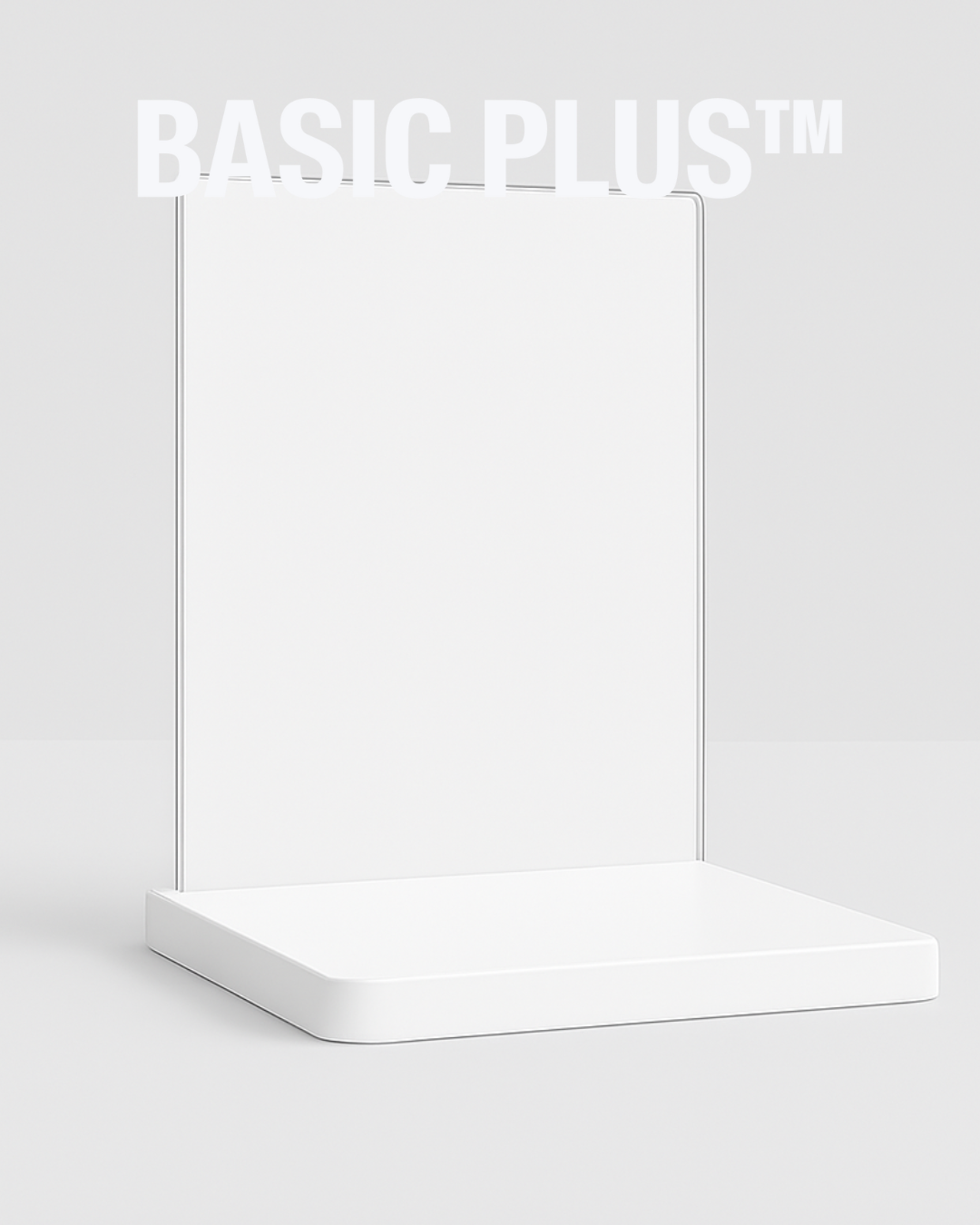 Multi-Purpose White Acrylic Display with Custom Branding Insert – Basic ...
