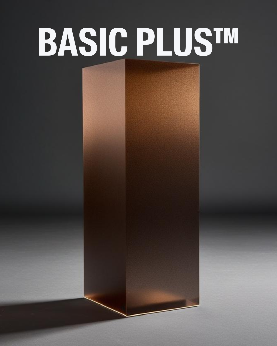 Frosted Brown Acrylic Display Plinth – Basic Plus