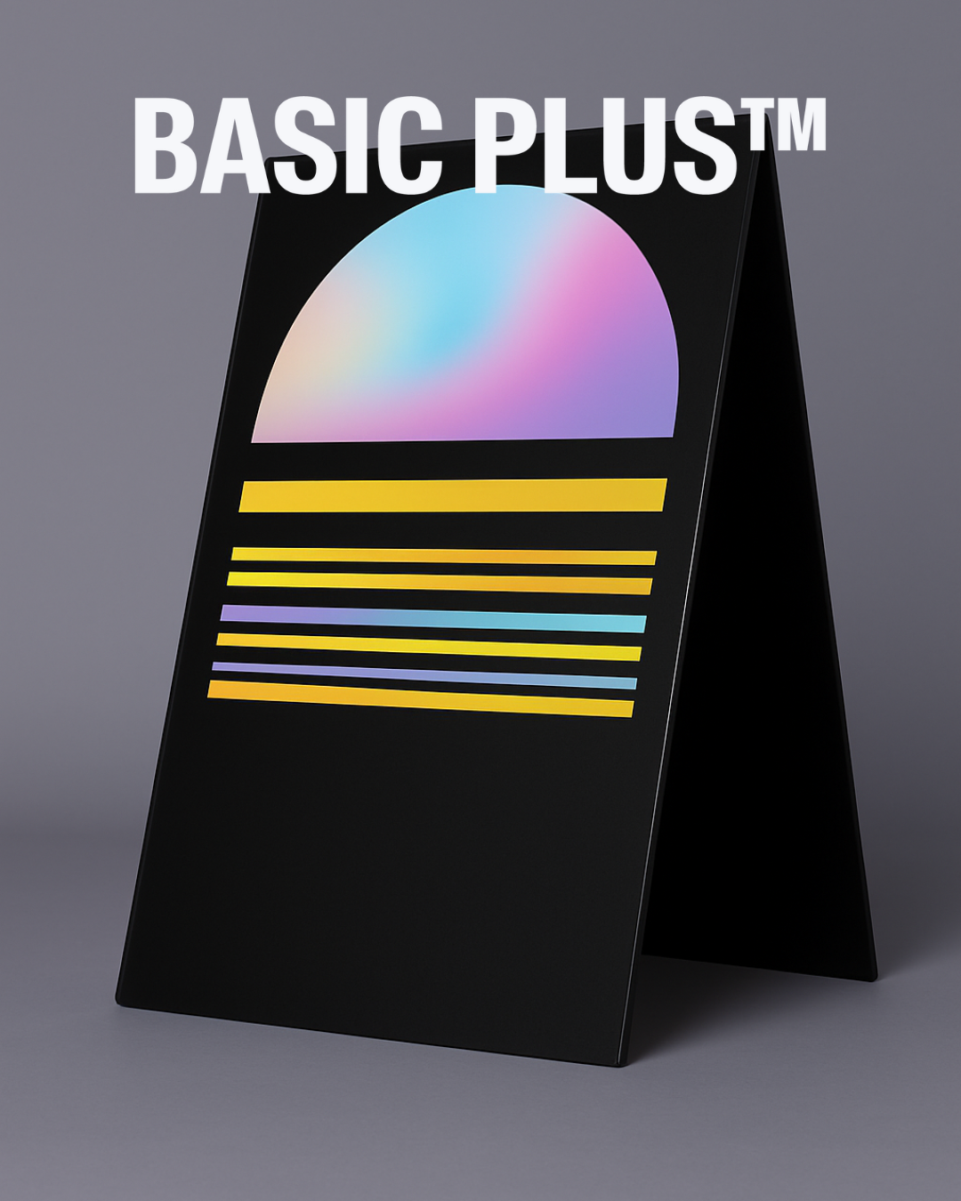Black Acrylic Folded A-Frame Sign – Basic Plus
