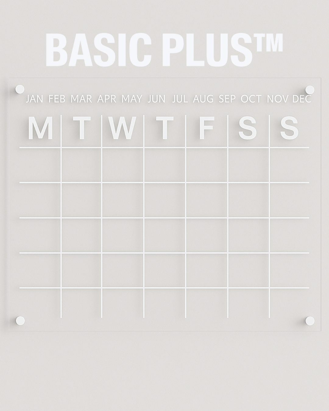 Transparent Acrylic Wall Calendar – Basic Plus