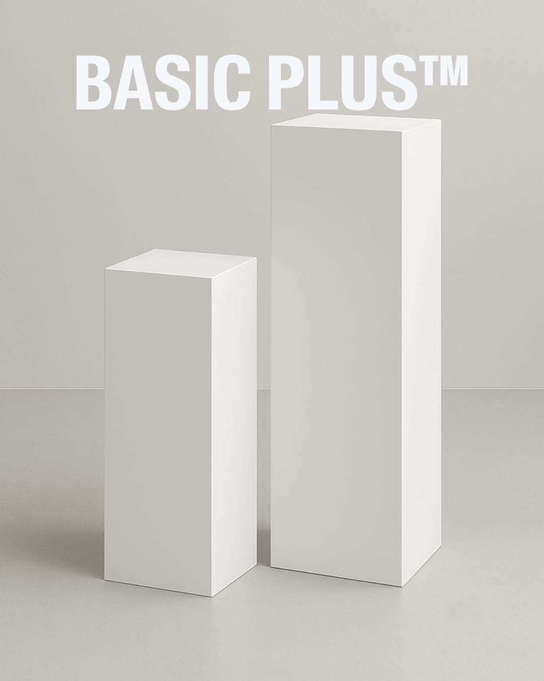 White Acrylic Display Plinth Set – Basic Plus