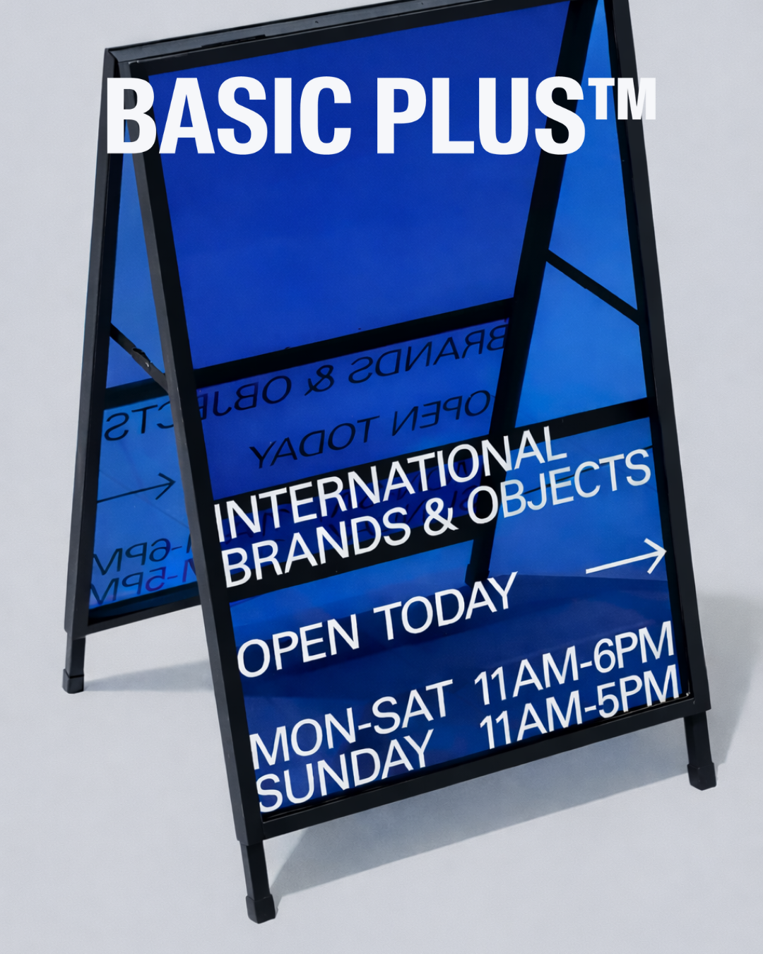 Metal Pavement Sign with Acrylic Inserts – Basic Plus