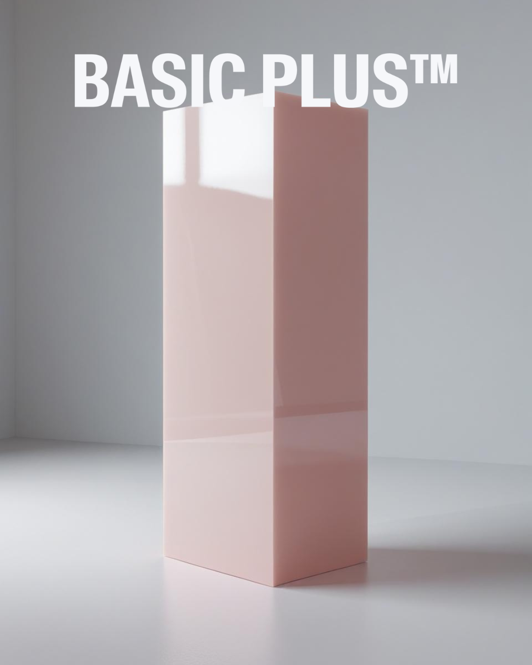 Baby Pink Acrylic Display Plinth – Basic Plus