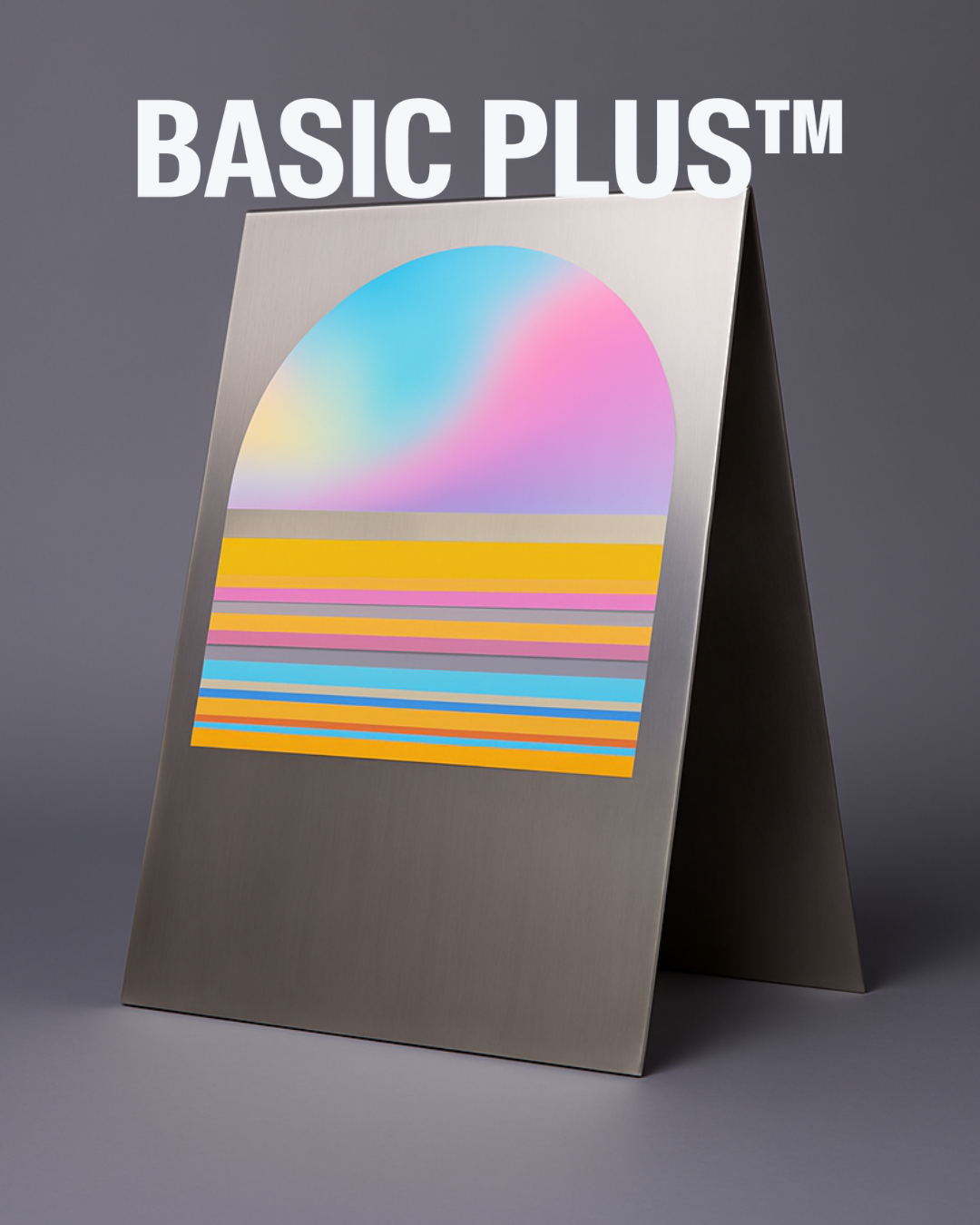 Brushed Stainless Steel A-Frame Sidewalk Sign – Basic Plus